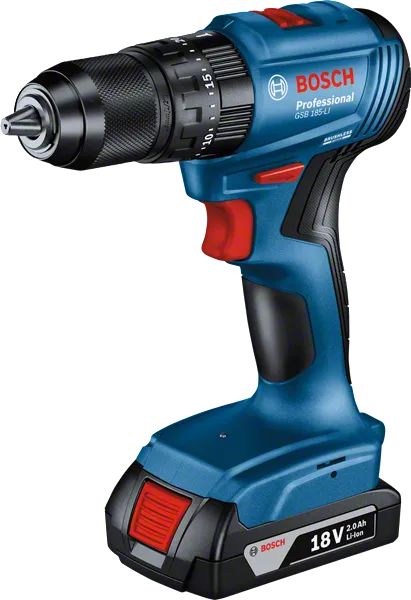 Taladro Percutor Atornillador Bosch Professional GSB 185-LI con dos ba ...